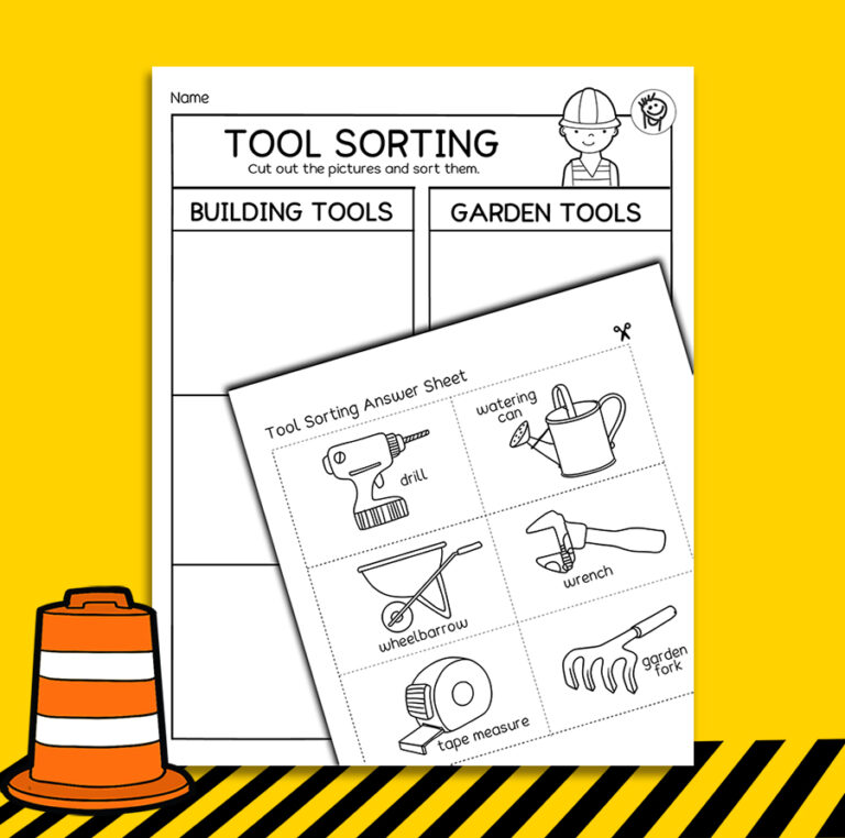 Construction Theme Activity Packet for 4-7yr-old