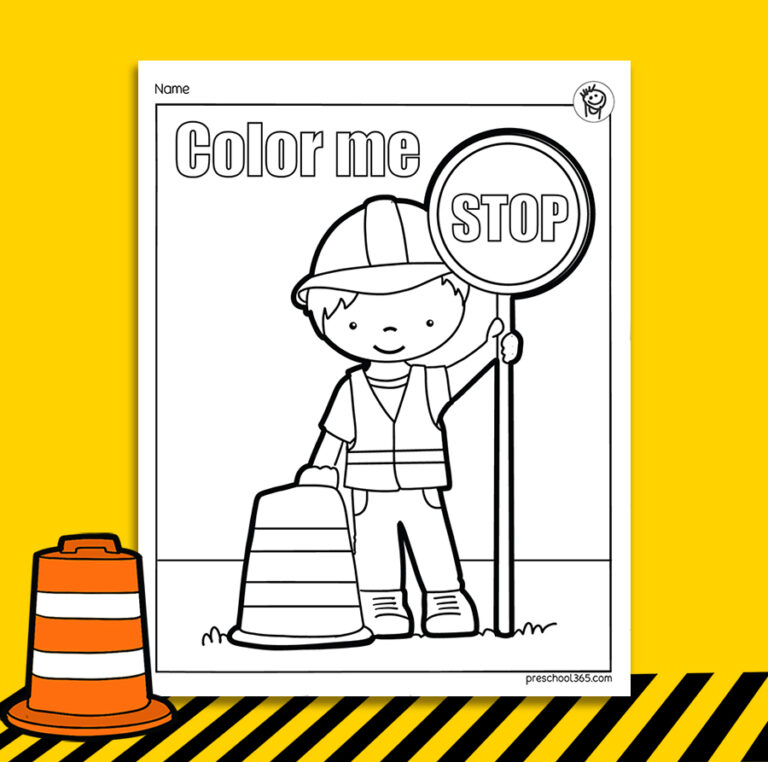 Construction Theme Activity Packet for 4-7yr-old