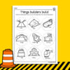 Construction Theme Activity Packet for 4-7yr-old