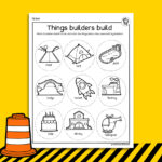 Construction Theme Activity Packet for 4-7yr-old