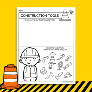 Construction Theme Activity Packet for 4-7yr-old