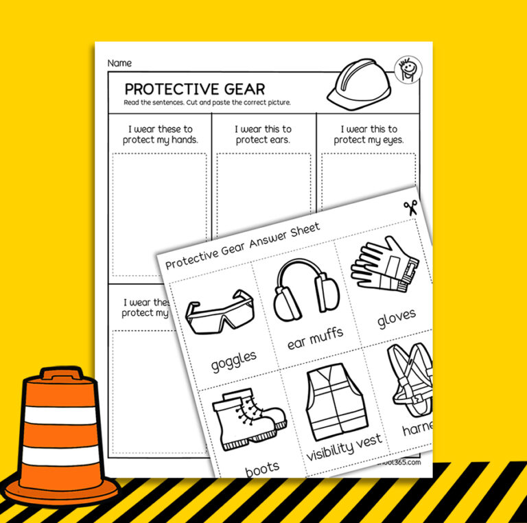 Construction Theme Activity Packet for 4-7yr-old