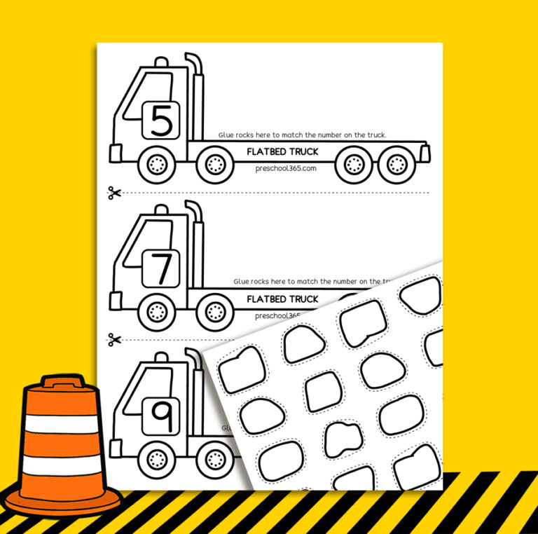Construction Theme Activity Packet for 4-7yr-old