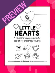 Free preschool valentine's day activity sheets