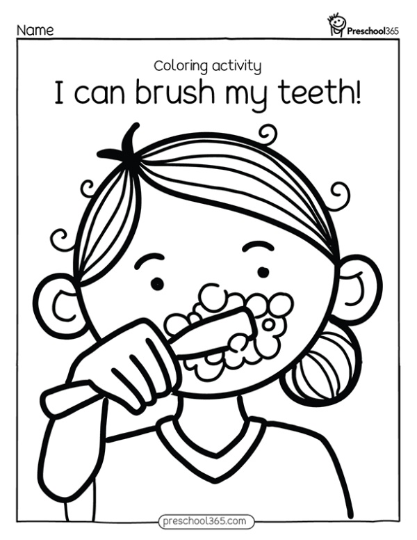 preschool-tooth-care-coloring-activity-sheets | Preschool365