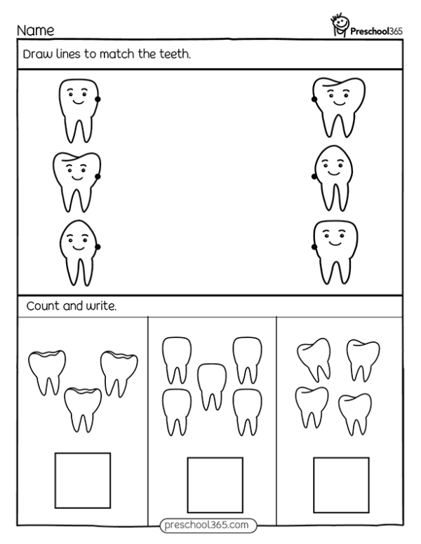 preschool-tooth-care-fun-activity-sheets | Preschool365