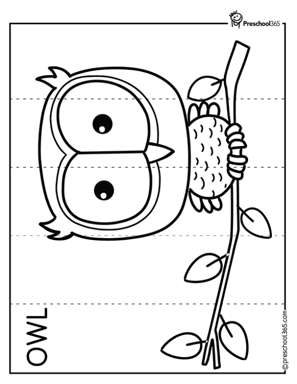 Preschool-Owl-Theme-Activity-Puzzle | Preschool365