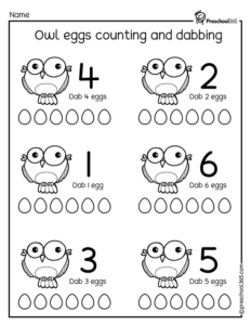 Preschool-Owl-Theme-Number-counting-Activity-Worksheets | Preschool365