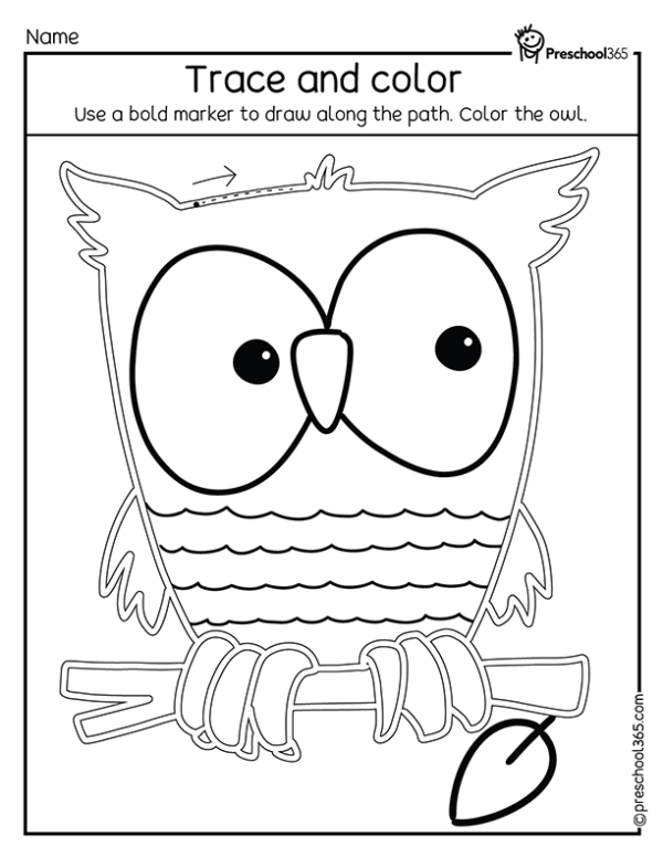Preschool-Owl-Theme-Tracing-Activity-Worksheets | Preschool365