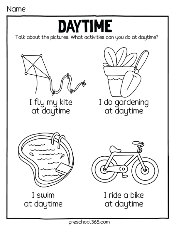night-and-day-activity-sheets-for-preschool-kids-02 | Preschool365