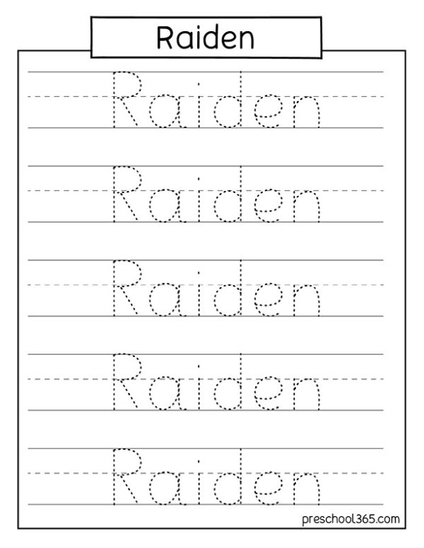 namesheets | Preschool365