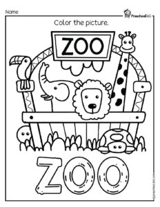 At-The-Zoo-Preschool-Coloring-Activity-Sheets-02 | Preschool365