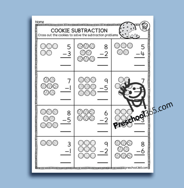Kindergarten Subtraction Math Packet (5-7yr-olds)