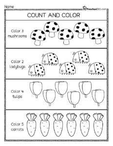 FREE-Spring-Count-and-color-Printable-Worksheets-for-Preschool-children ...