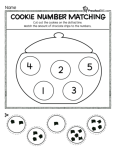 cookie-and-number-matching-printables | Preschool365